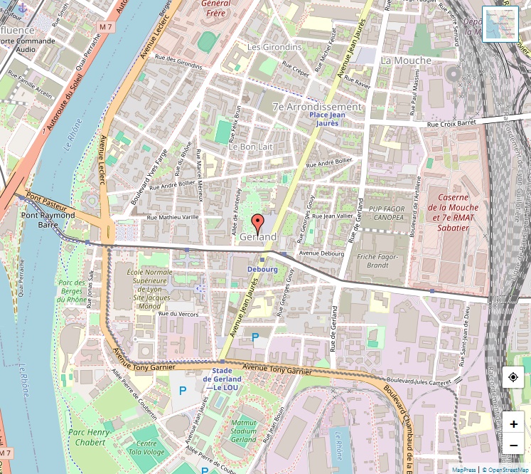 Carte de Gerland – Plan de Lyon