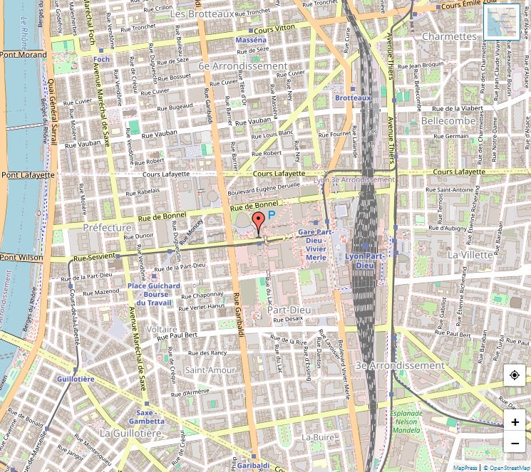 Carte Tour Part-Dieu – Plan de Lyon