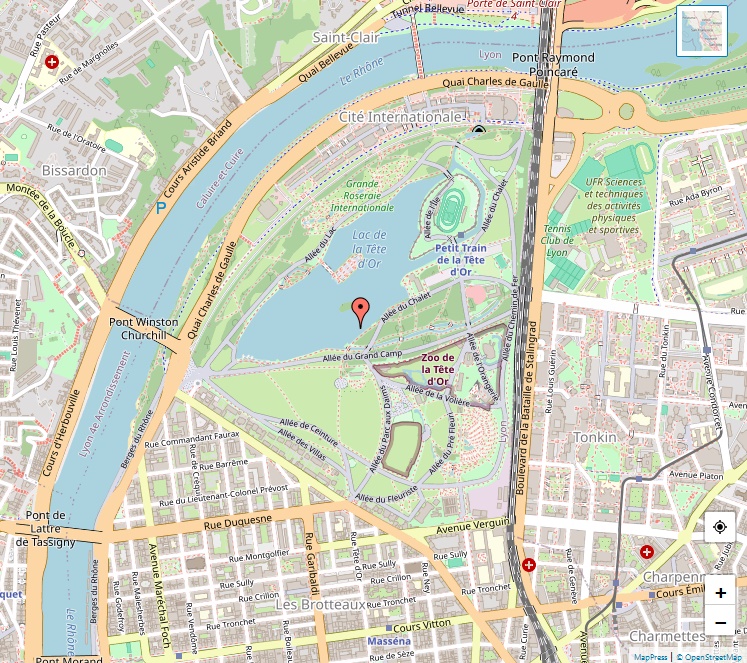 Carte parc de la tête d’or – Plan de Lyon
